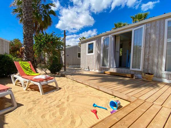 Mobil home 6 personen 3 kamers met airconditioning 4 bloemen - Vias Plage