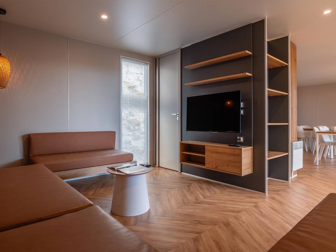 Mobil-home Le Patio 12 personnes 6 chambres avec piscine privative - Ruoms