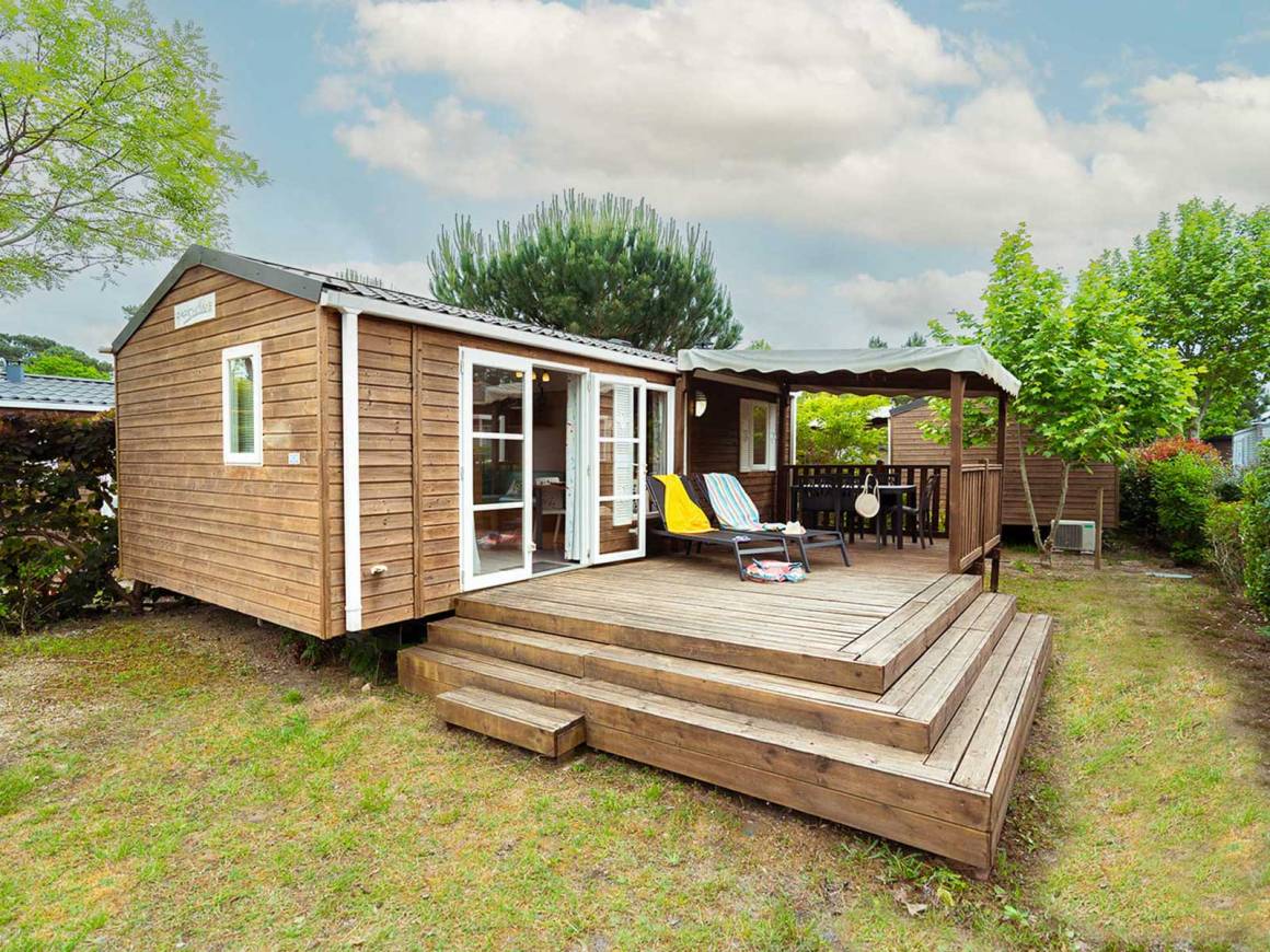 Mobil home 5 personnes 2 chambres climatisé(e) 3 fleurs - Parentis en Born