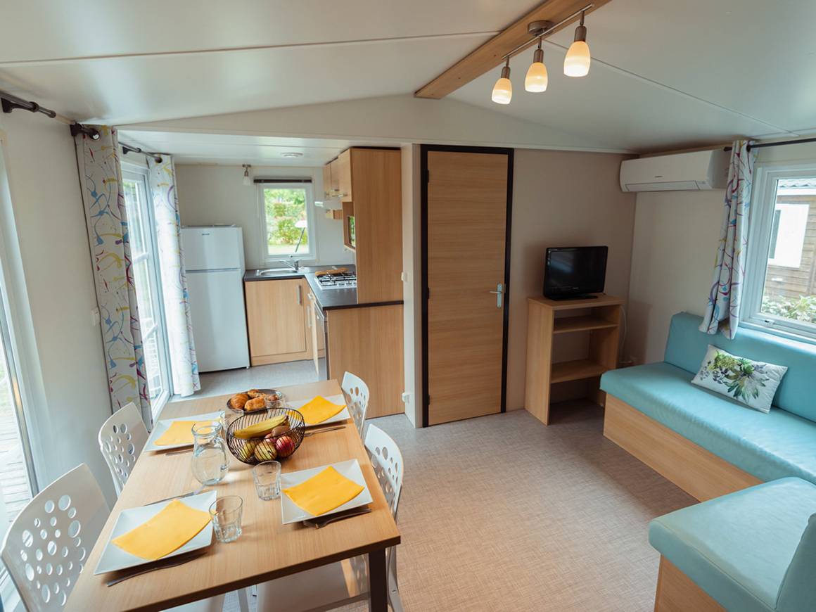 Mobil home 5 personnes 2 chambres climatisé(e) 3 fleurs - Parentis en Born