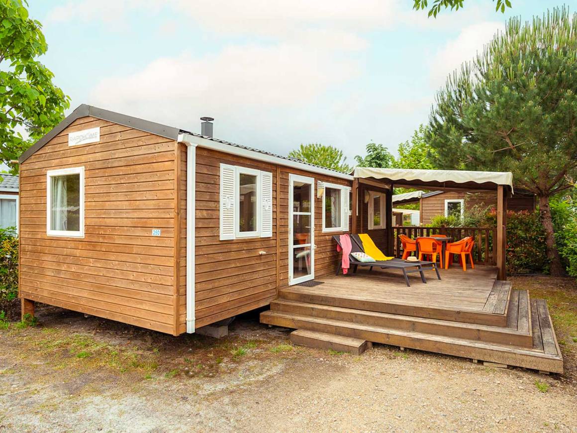 Mobil home 6 personnes 3 chambres climatisé(e) 3 fleurs - Parentis en Born