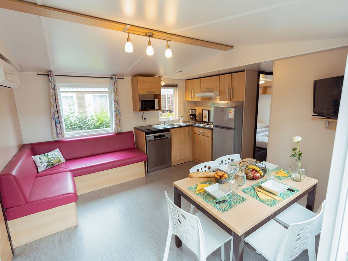 Mobil home 6 personnes 3 chambres climatisé(e) 3 fleurs - Parentis en Born