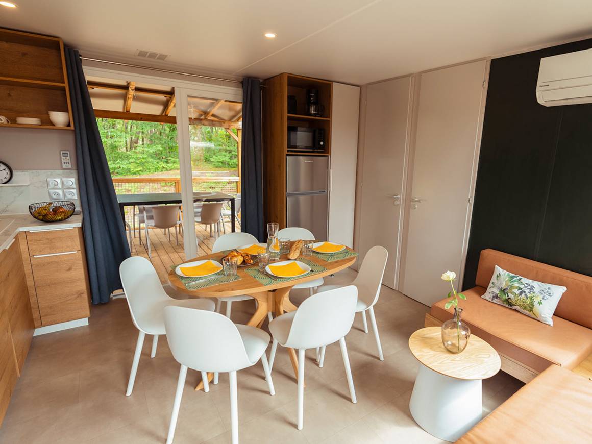 Mobil home 6 personnes 3 chambres climatisé(e) 4 fleurs - Parentis en Born