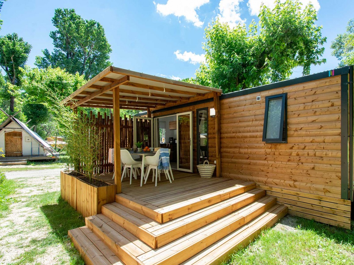 Mobil home 4 people 2 bedrooms air-conditioned 4 flowers - Dieulefit