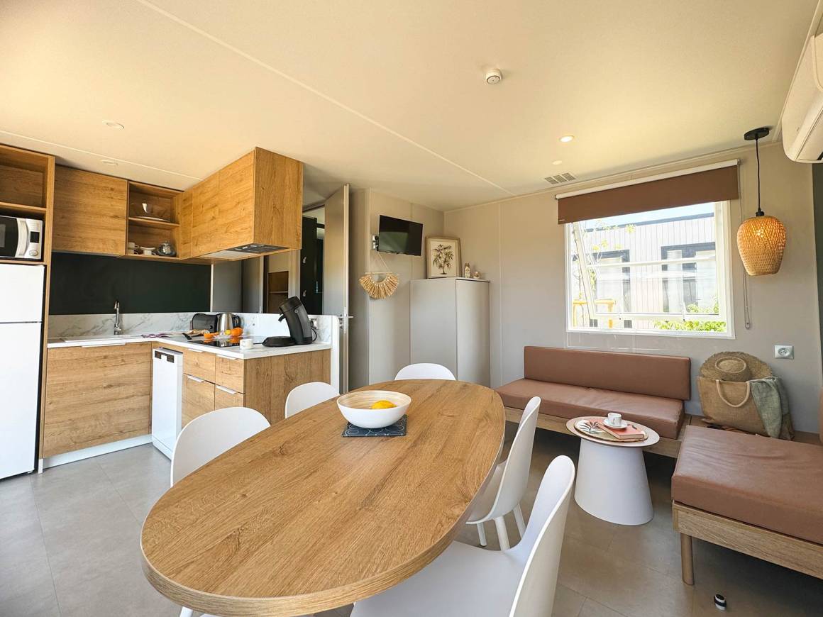 Mobil home Mahana 6 Personen 3 Zimmer klimatisiert Premium - Vias Plage