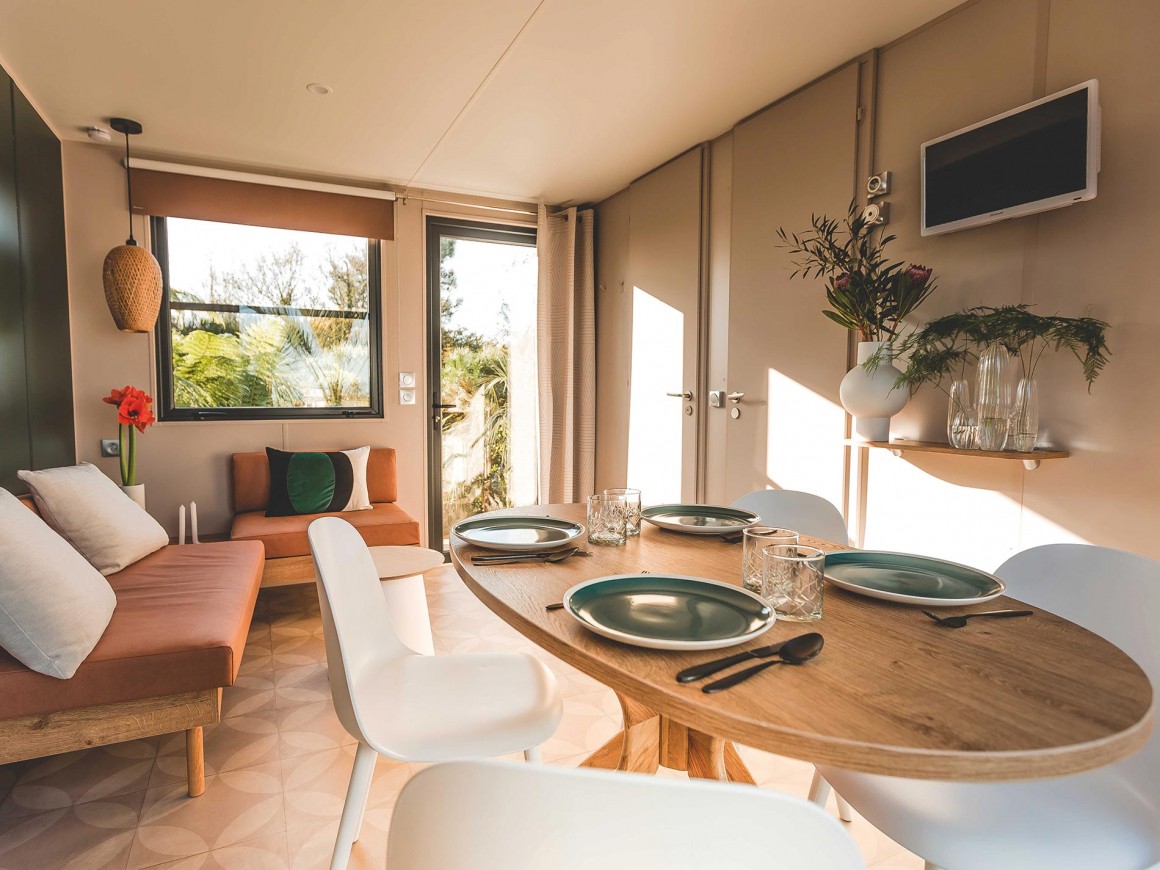 Mobil home Collines 4 people 2 bedrooms air-conditioned Premium - Niozelles