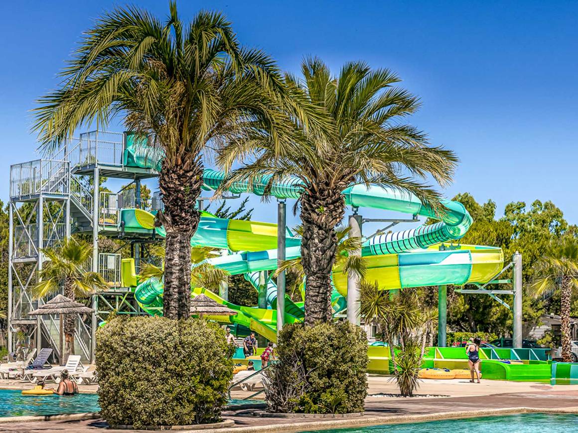 L'Oasis & California: campsite in Le Barcarès with 2 water parks