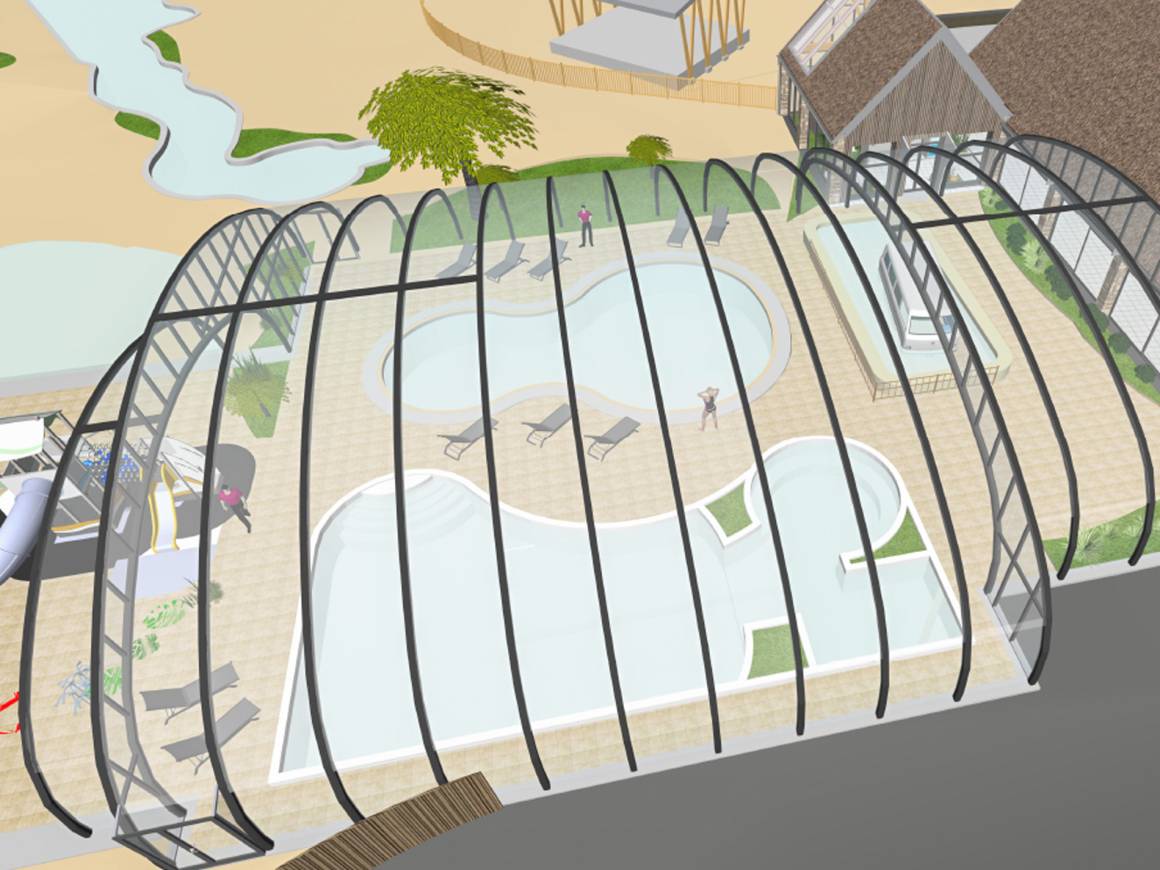 L'Océan Breton: a campsite in Lesconil with a water park and waterslides