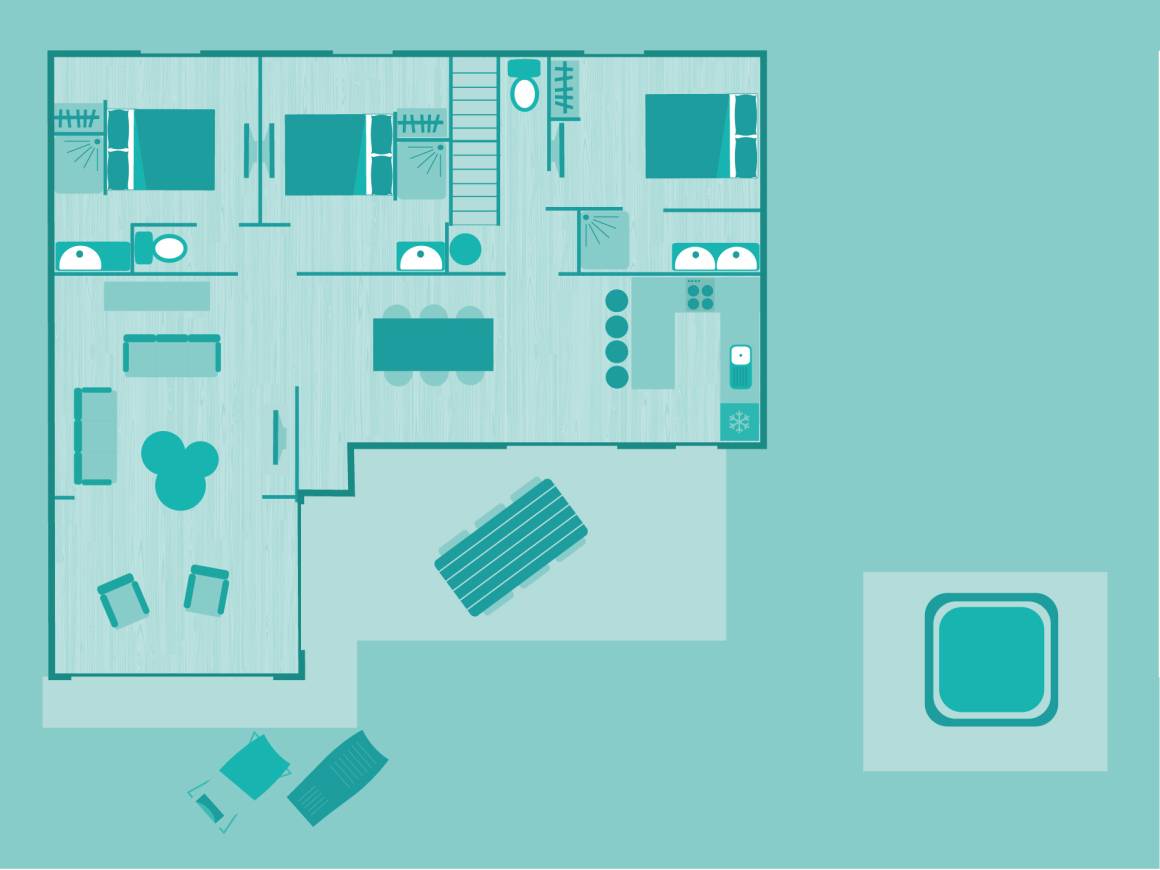 Apartment Mas Julia 6 people 3 bedrooms air-conditioned Premium Garden ...