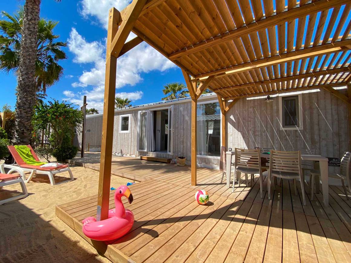 Mobil home 6 Personen 3 Zimmer klimatisiert 4 Blumen - Vias Plage