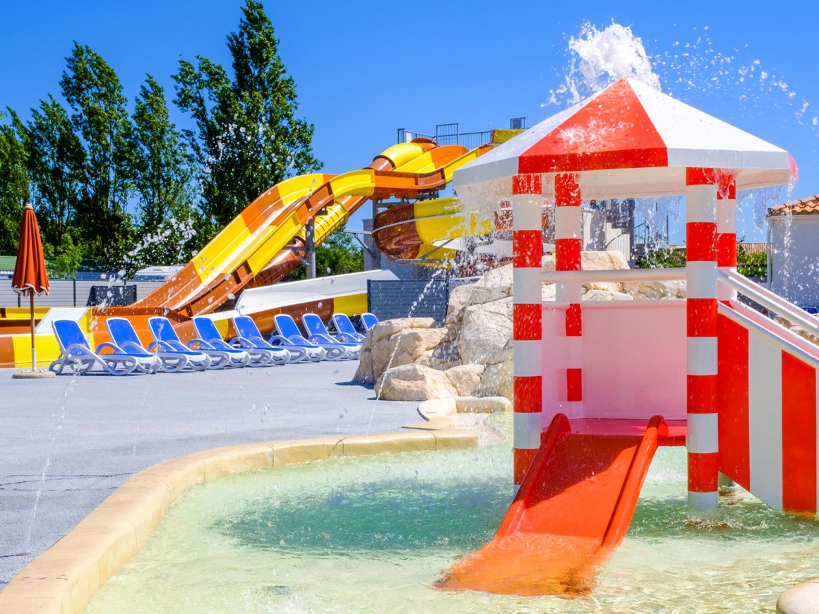 An aquatic area for all the family at the Yelloh! Village Le Jard