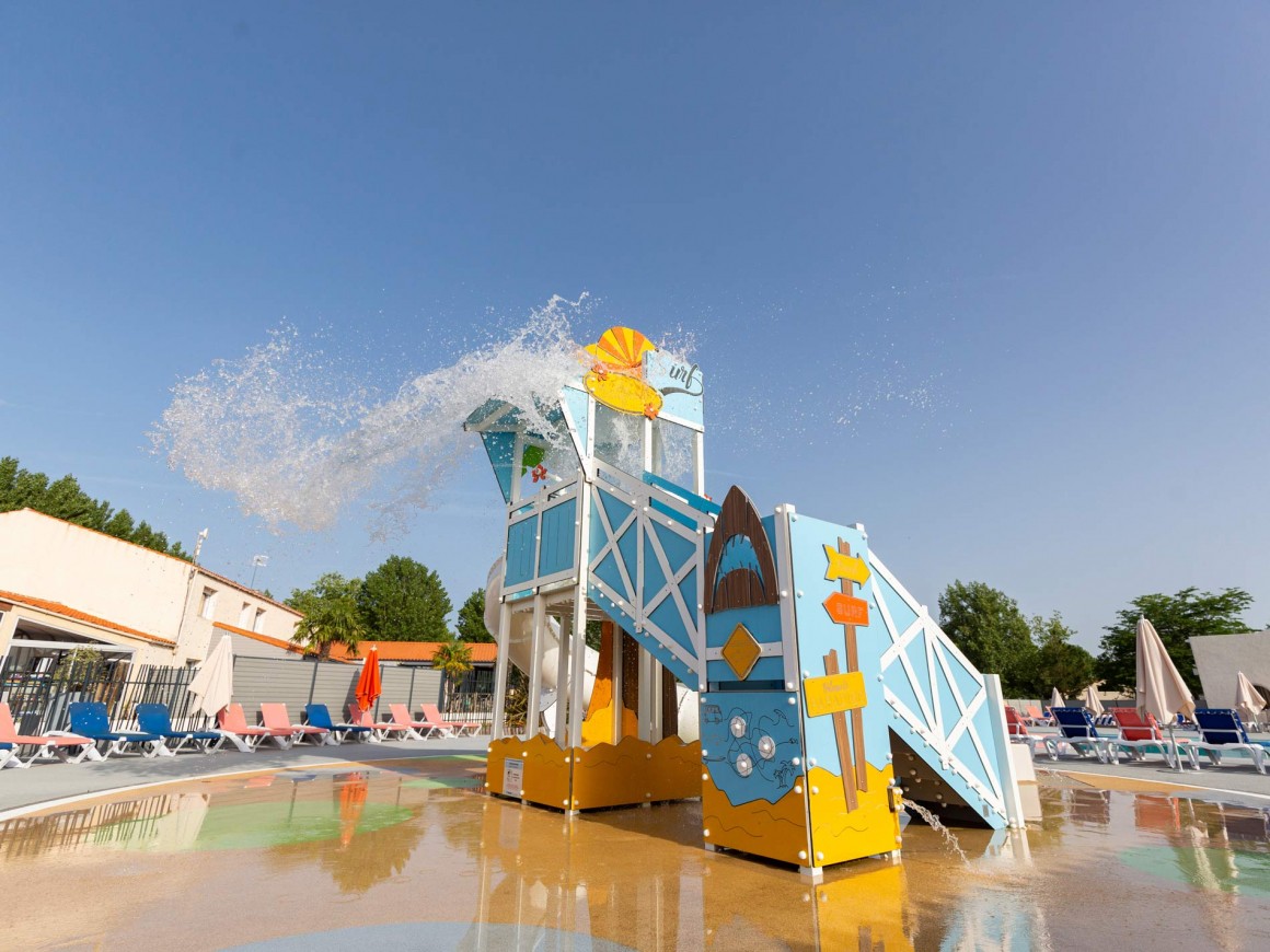An aquatic area for all the family at the Yelloh! Village Le Jard
