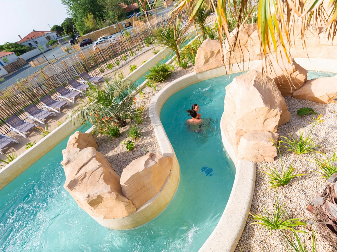 An aquatic area for all the family at the Yelloh! Village Le Jard
