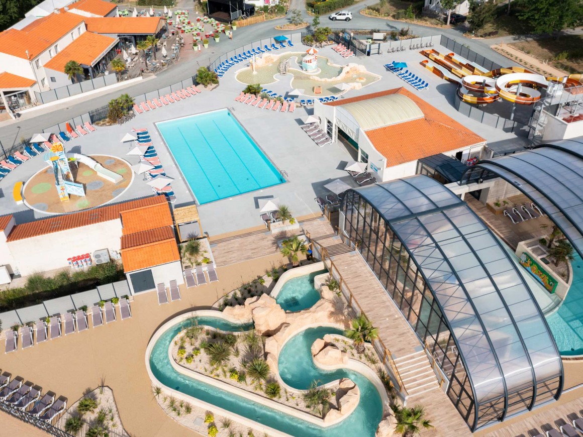 Een aquapark voor de hele familie in het Yelloh! Village Le Jard