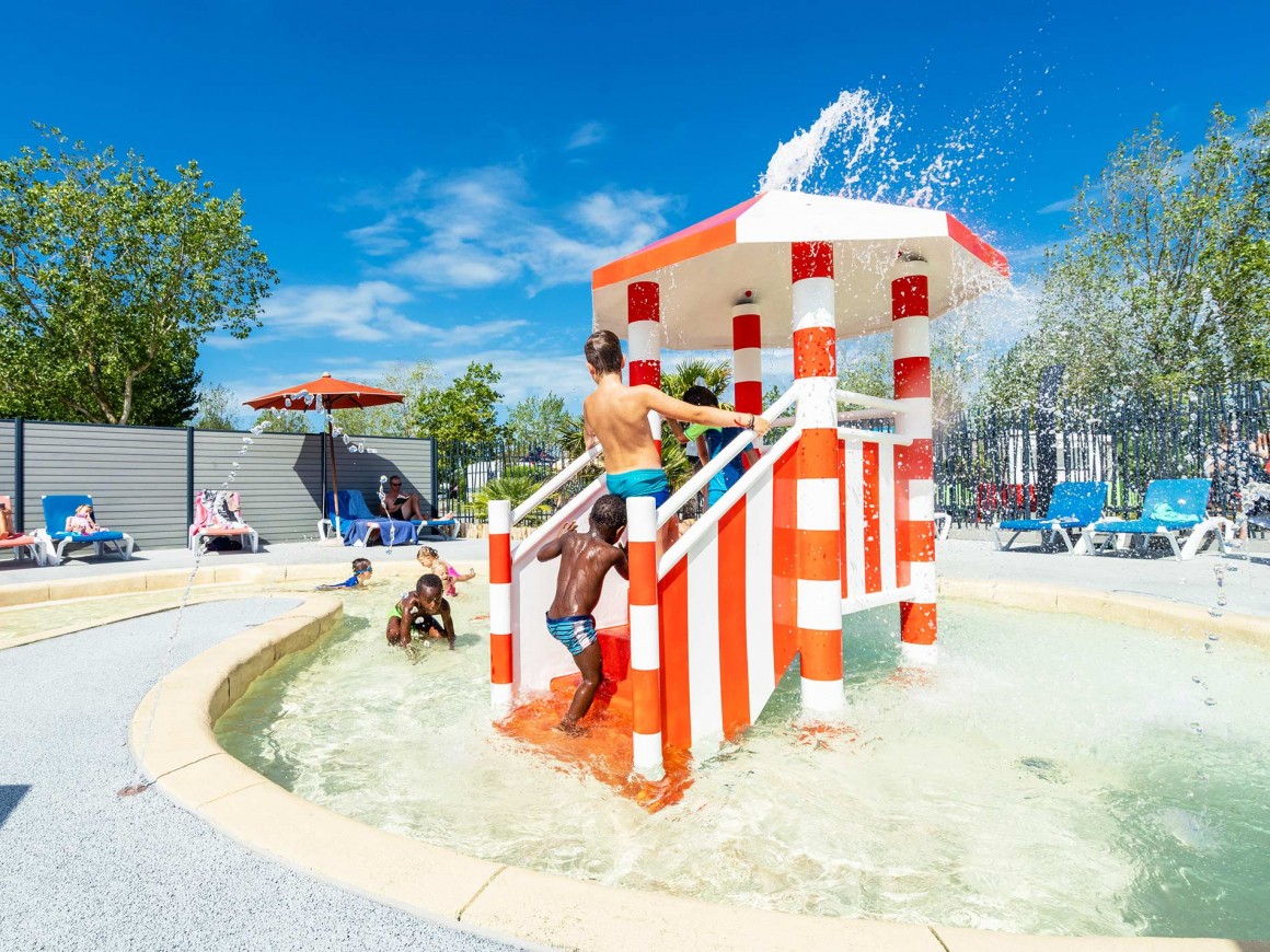 An aquatic area for all the family at the Yelloh! Village Le Jard