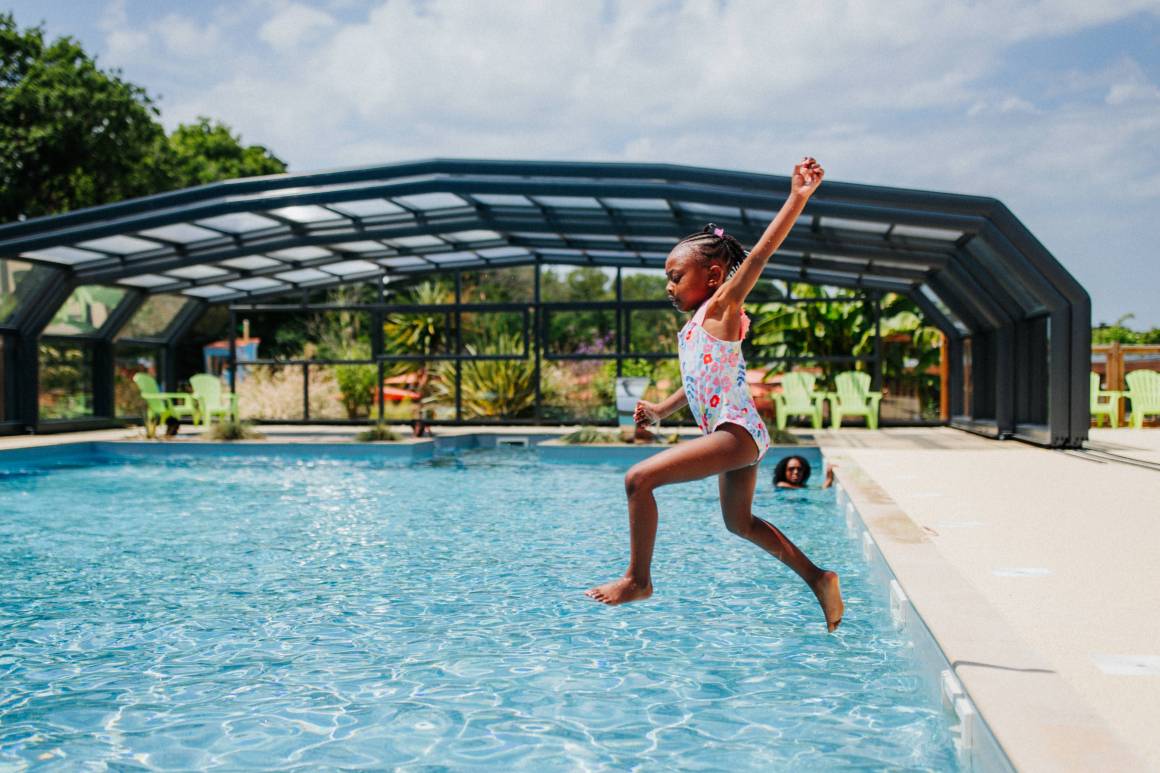 Check out the pool at the Parc Sainte Brigitte campsite, in La Turballe